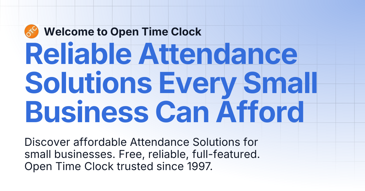 Reliable Attendance Solutions Every Small Business Can Afford | Blog 2 ...